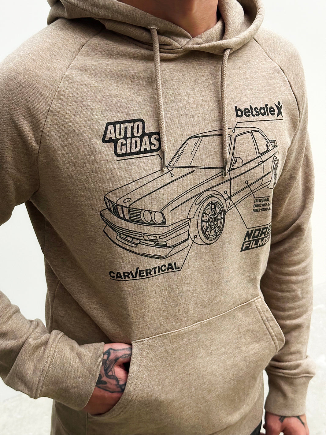 Norbefilms merchandise, car parts, drifting events.